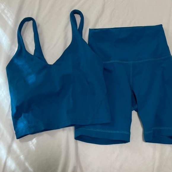 lululemon athletica | Pants & Jumpsuits | Lululemon Set Hawaiian Blue ...